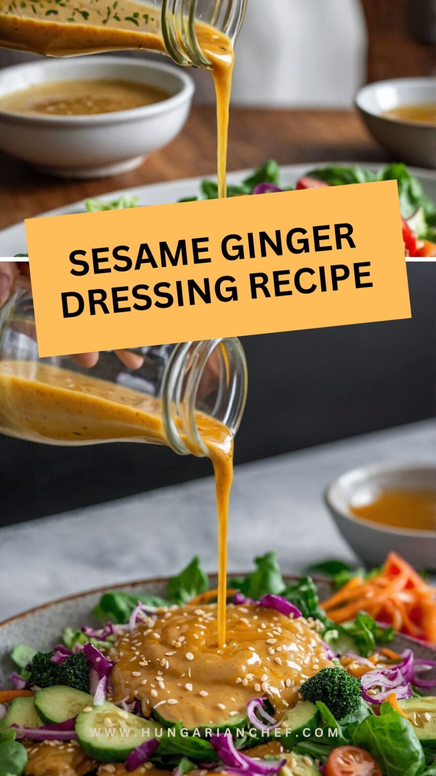 Sesame Ginger Dressing Recipe - Hungarian Chef - Hungarian Chef