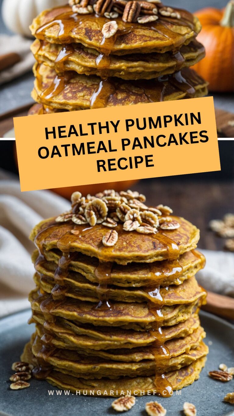 Healthy Pumpkin Oatmeal Pancakes Recipe - Hungarian Chef - Hungarian Chef