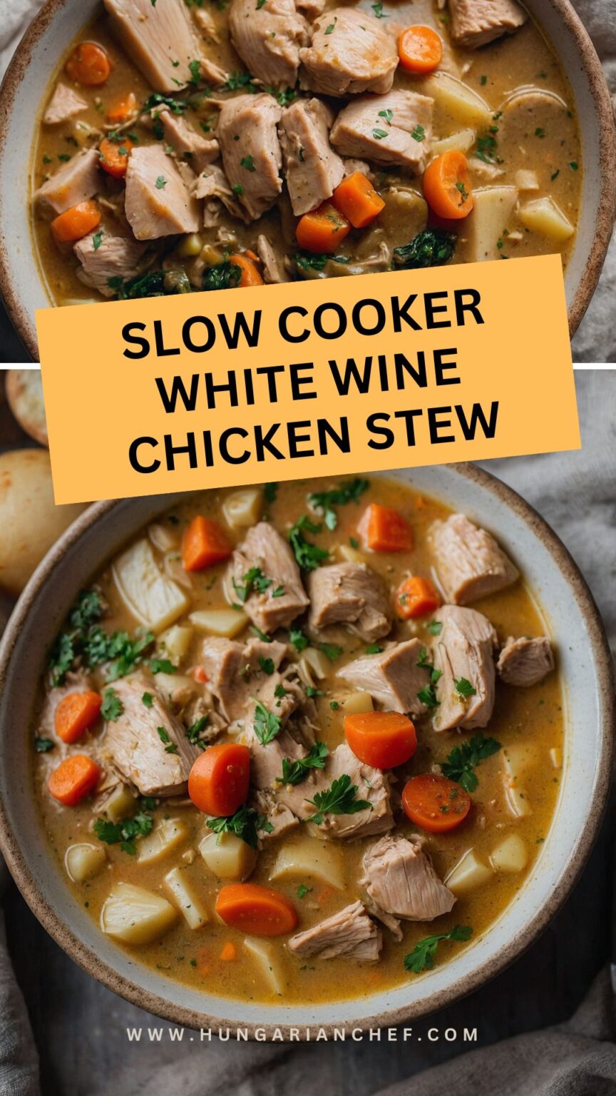 Slow Cooker White Wine Chicken Stew Recipe - hungarian Chef - Hungarian ...