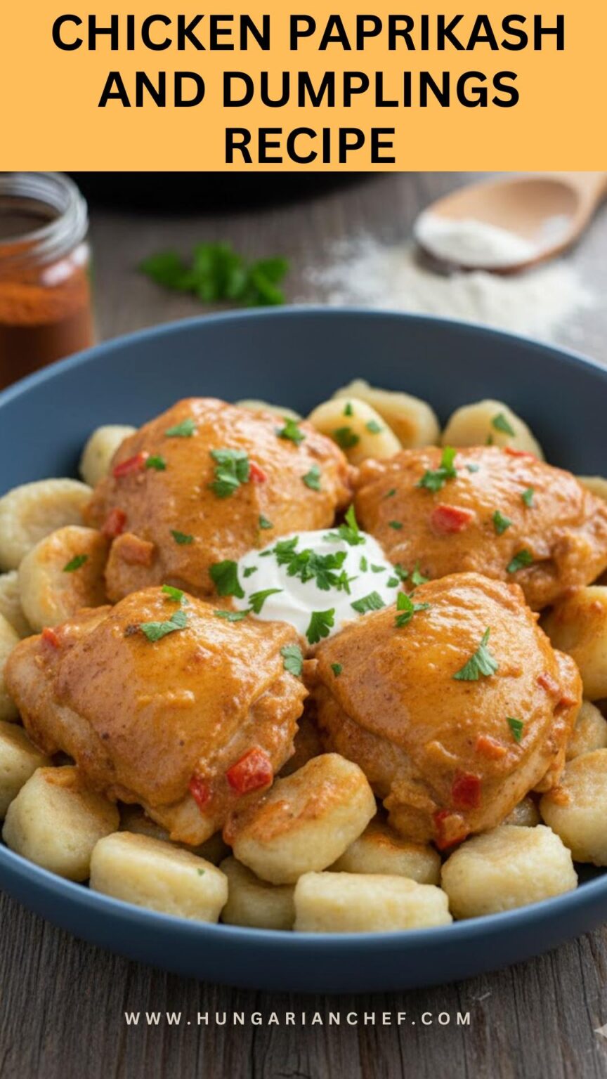 Hungarian Chicken Paprikash and Dumplings Recipe - Hungarian Chef