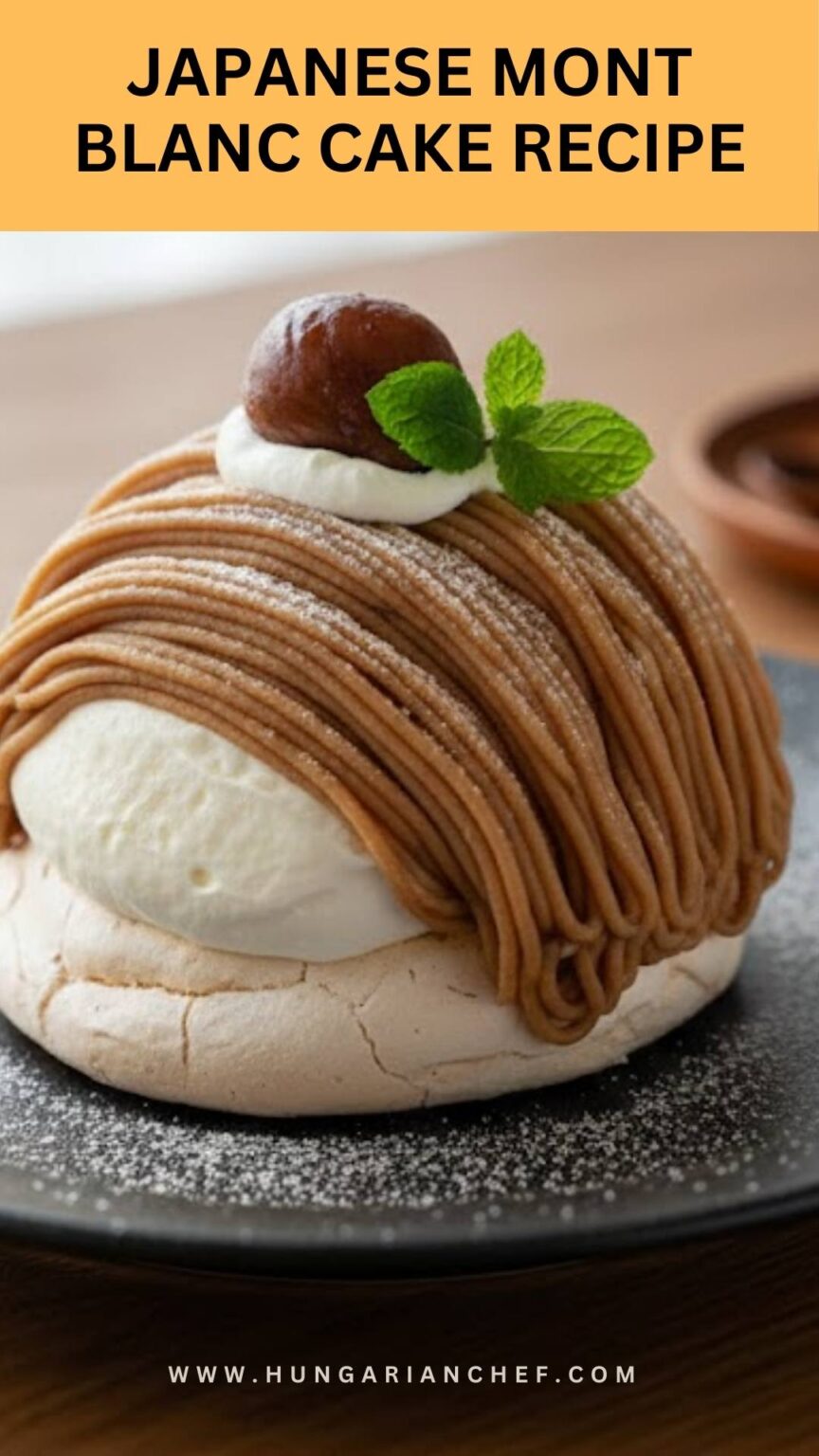 Japanese Mont Blanc Cake Recipe - Hungarian Chef